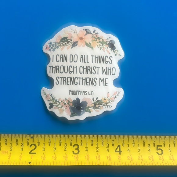 Design | Philippians 413 Bible Verse Biblical Vinyl Sticker Decal ...